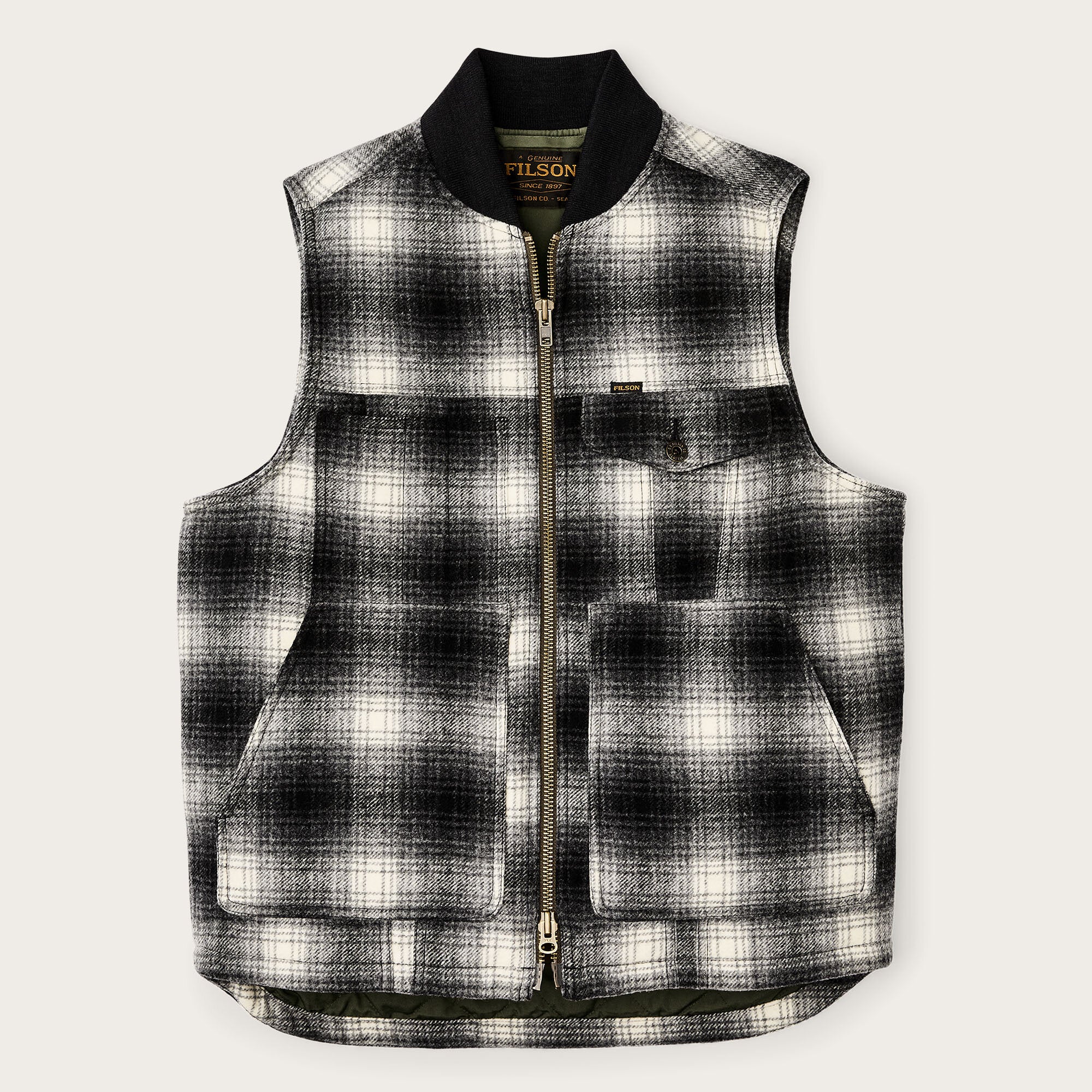 Spokane insulated work vest by Filson | Charcoal ombre
