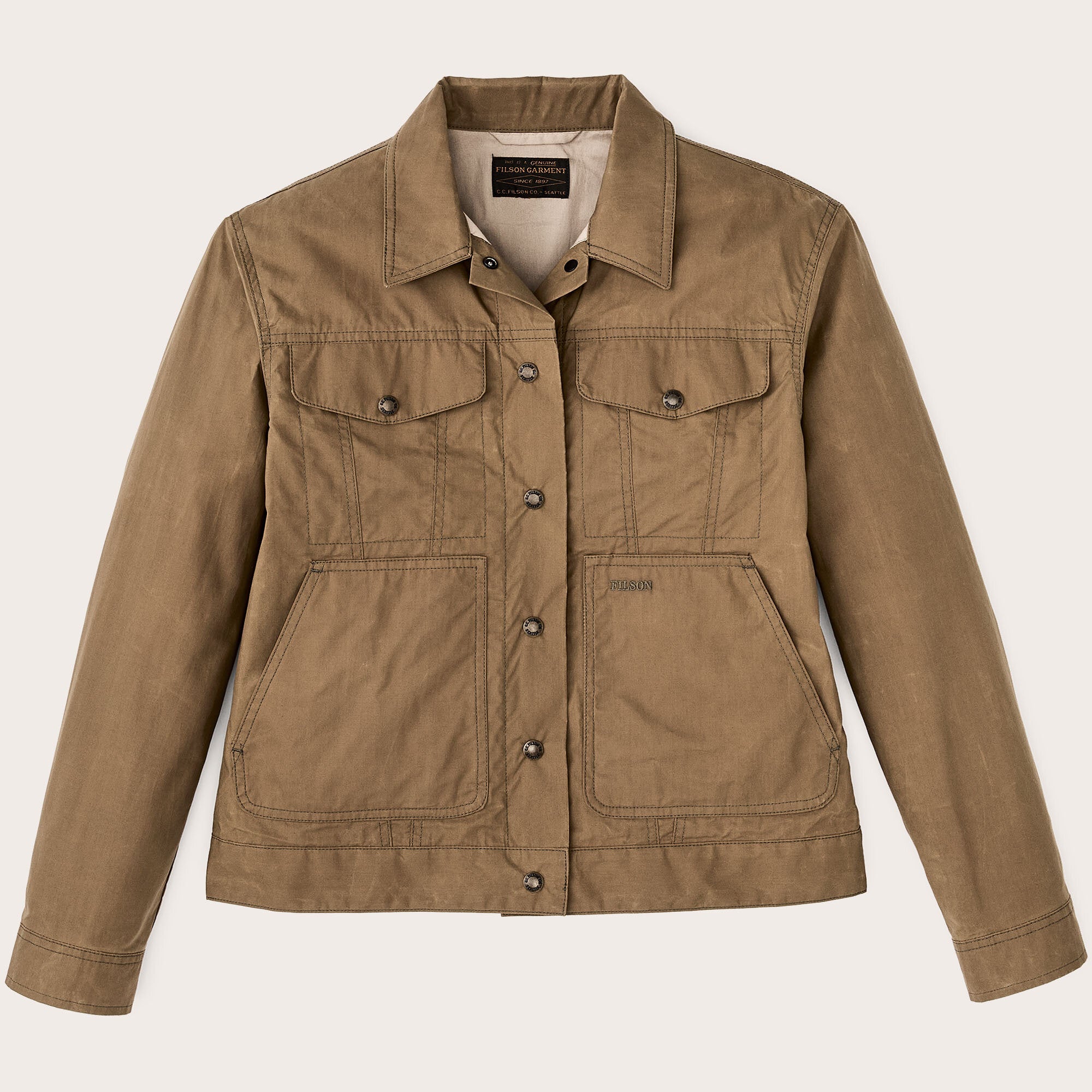 Women’s ranger short lined cruiser by Filson | Dark beige (Beige)